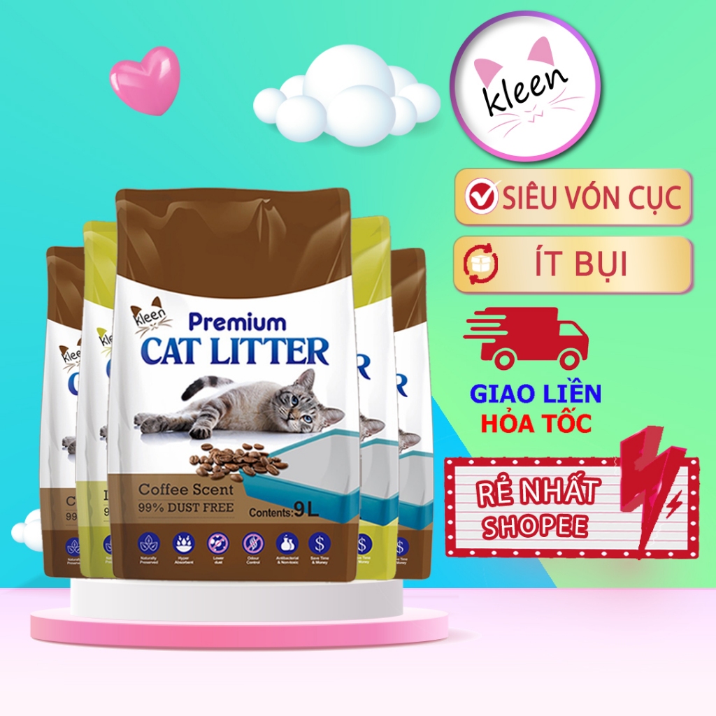 Combo 5 túi Cát Vệ Sinh Cho Mèo 9l - 4kg, Tải 5 túi 20kg Cát Vệ Sinh ...