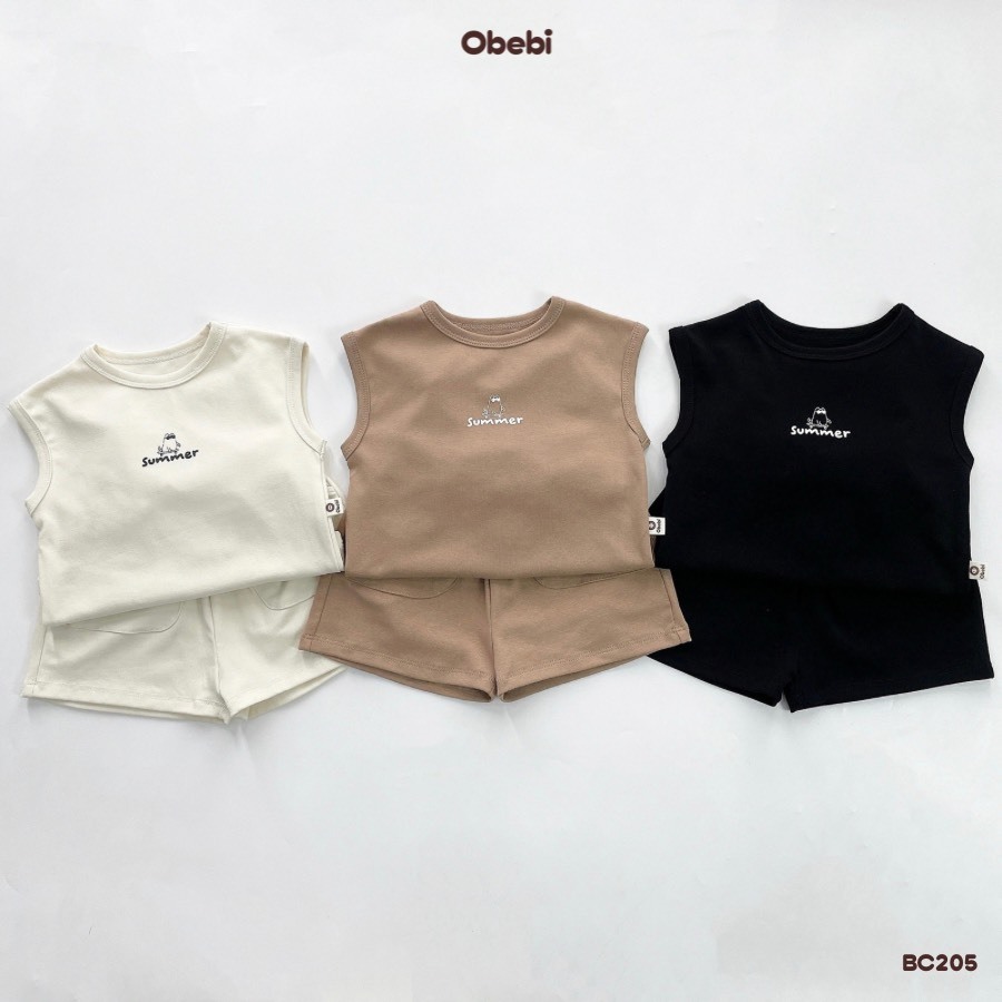 Bộ Ba Lỗ In Hình, Bộ Cotton Mùa Hè Thoáng Mát Cho Bé Obebi BC205 | Shopee Việt Nam