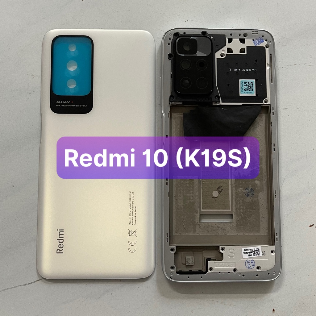 bộ vỏ Redmi 10 bản K19s K19B ,kèm khay sim,phím,kính camera | Shopee ...