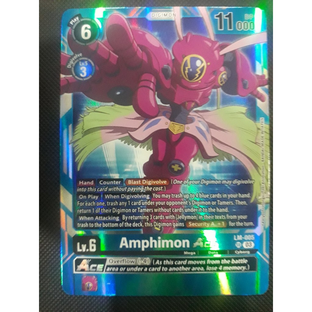 Thẻ bài Digimon LM-005 - Amphimon Ace - Digimon - Super Rare | Shopee Việt Nam