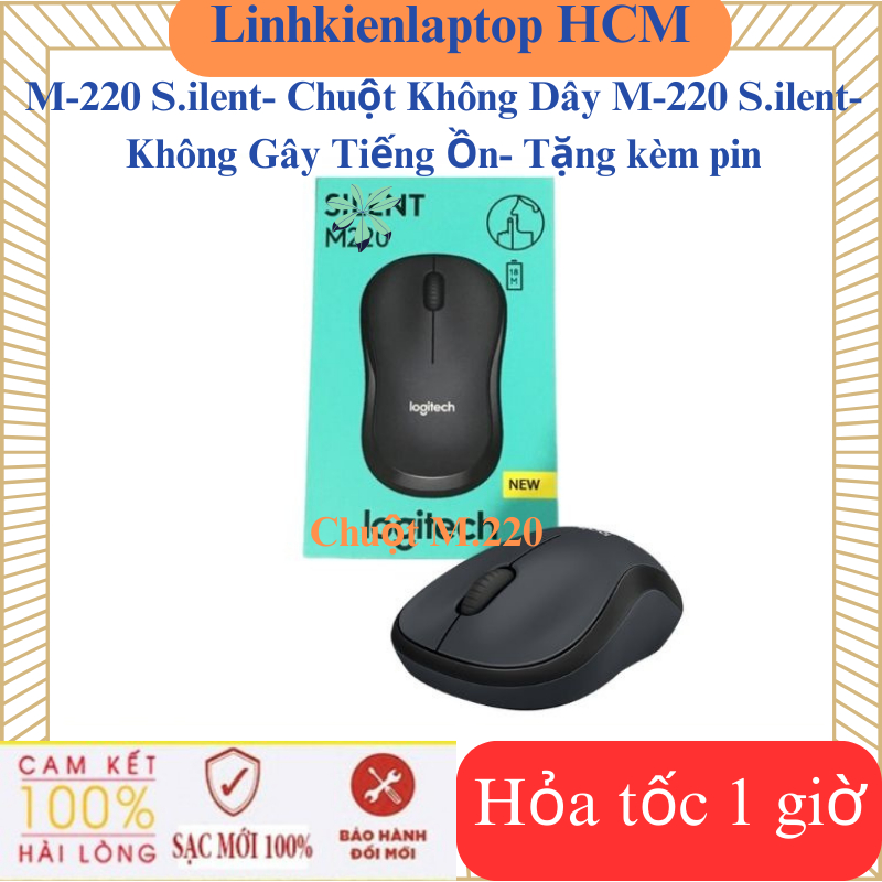M-220 S.ilent- Chuột Không Dây M-220 S.ilent- Không Gây Tiếng Ồn- Tặng ...