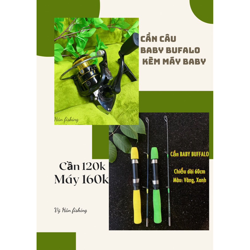 BỘ CẦN VÀ MÁY BABY 60cm chính hãng-Vỹ Hân fishing Máy 1000 baby toro ...