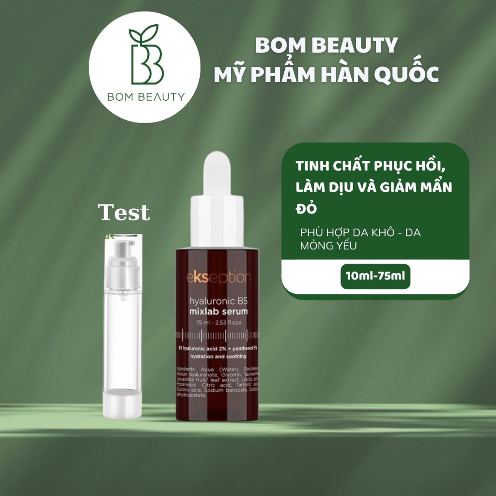 Serum Ekseption Hyaluronic B5, HA + 5% B5 dưỡng ẩm phục hồi da | Shopee ...