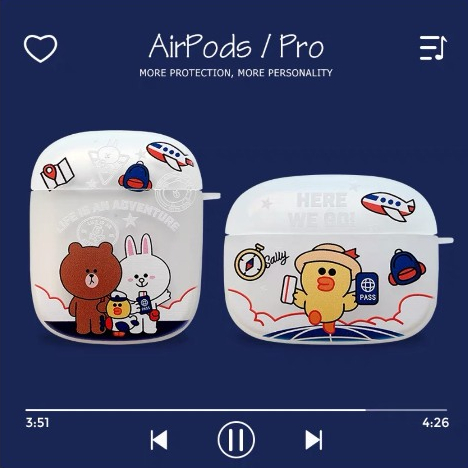 bapandfriends_Case airpod trong đục airpod PRO/airpod 3 nhân vật Line ...