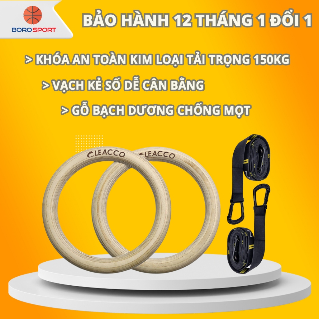 Bộ Dây Vòng Treo Xà Bảo Hành 12 Tháng Vòng Tập Gymnastic Rings Dây Có ...