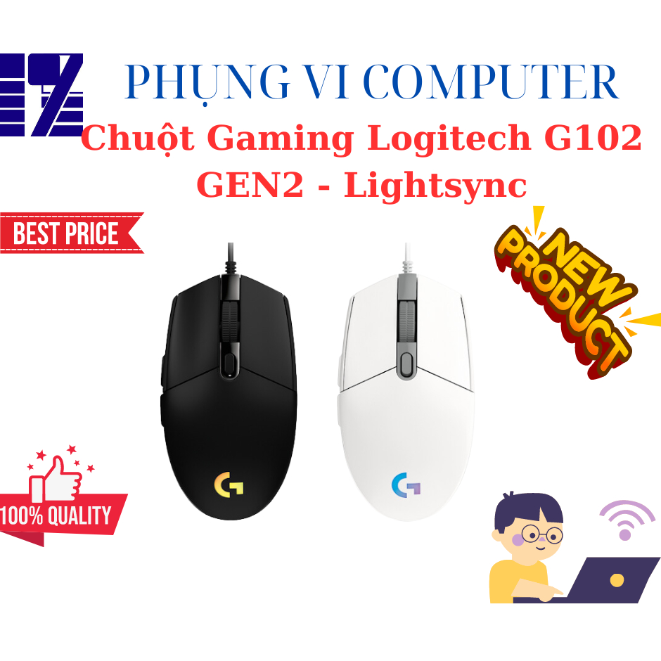 Chuột Gaming Logitech G102 Gen2 RGB ( ĐEN) | Shopee Việt Nam