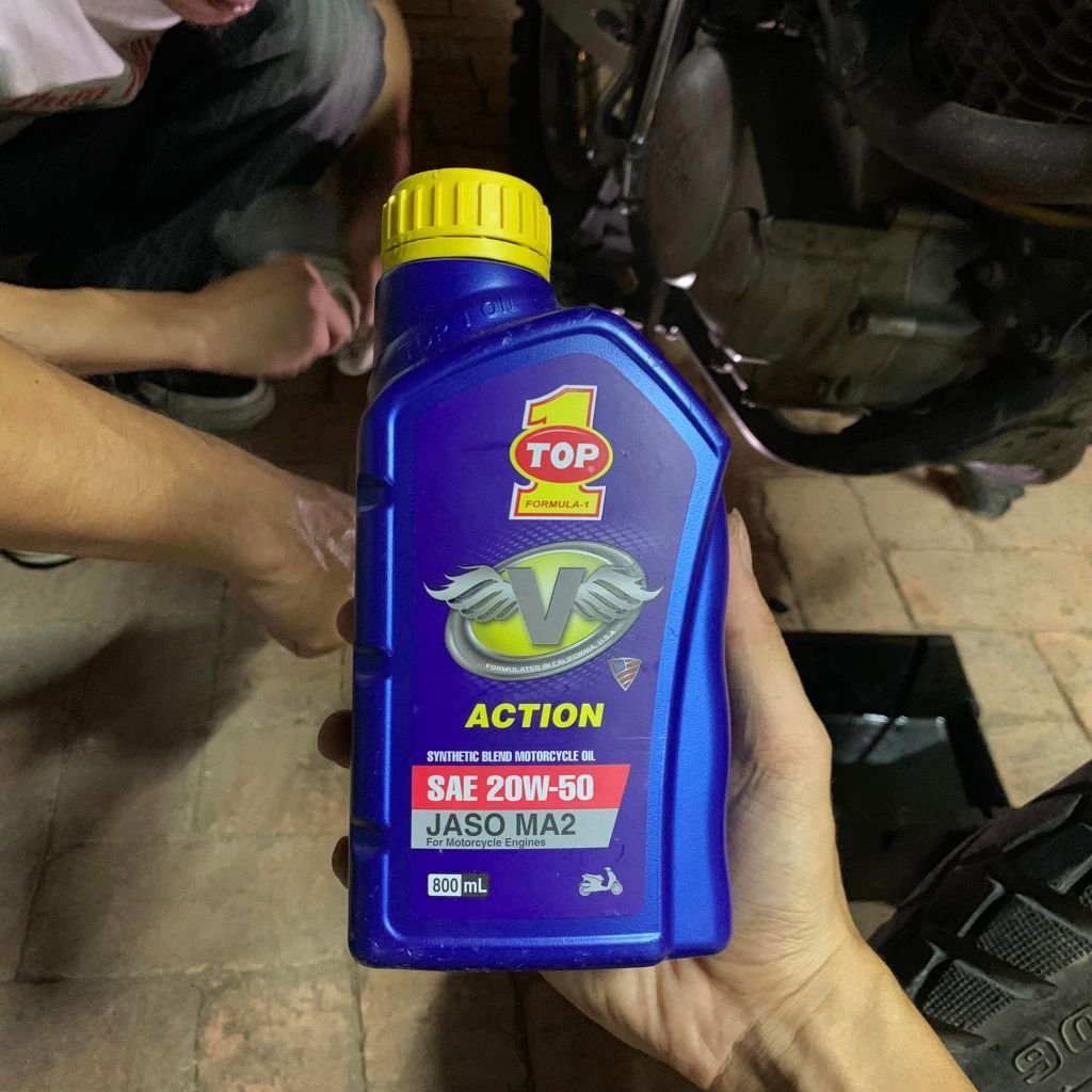 Dầu nhớt TOP 1 Super V 20w50 cho xe số 20w50 (800ml và 1L) bản mới | Shopee Việt Nam