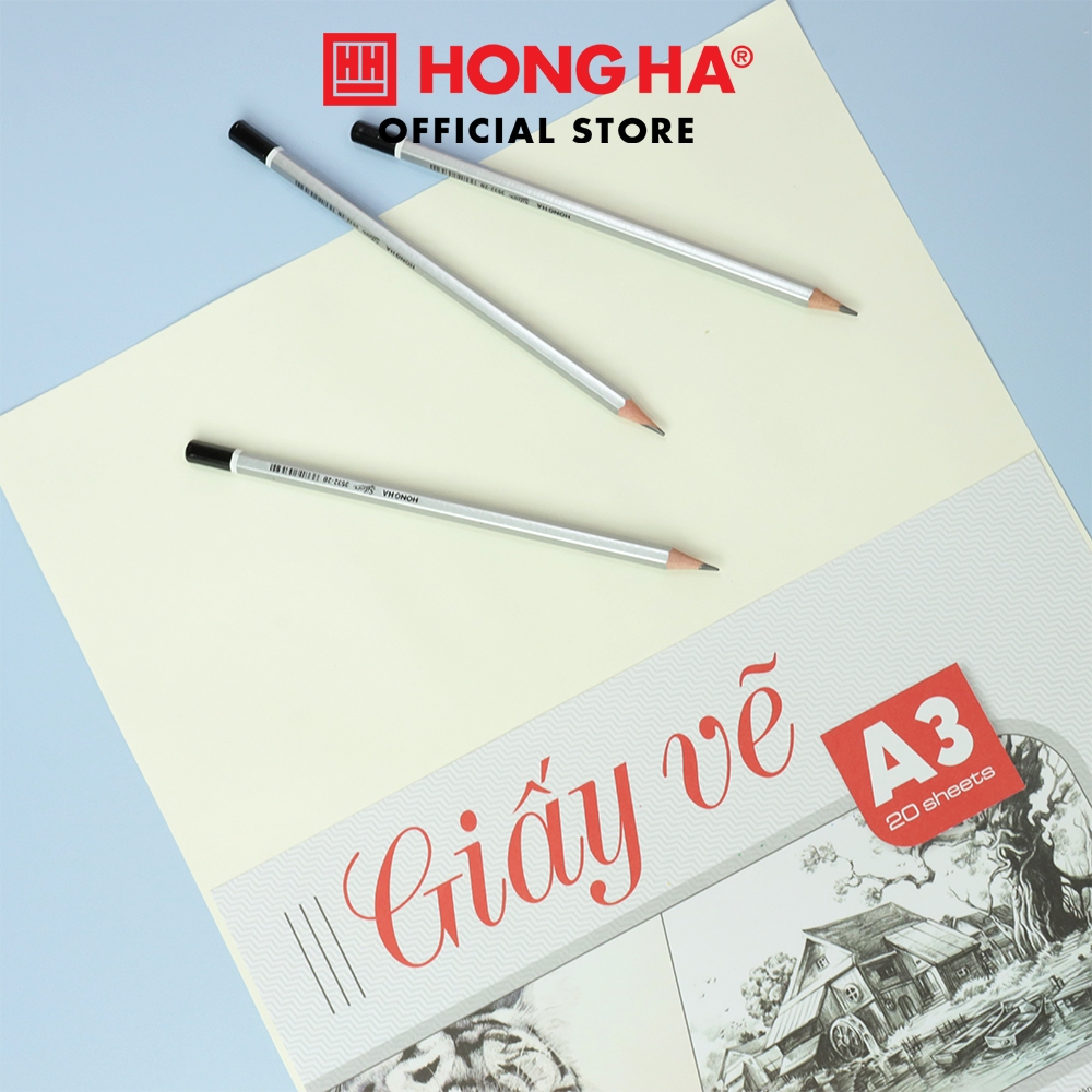 Giấy vẽ A3/A4 Hồng Hà định lượng 100gsm độ trắng tự nhiên | Shopee Việt Nam
