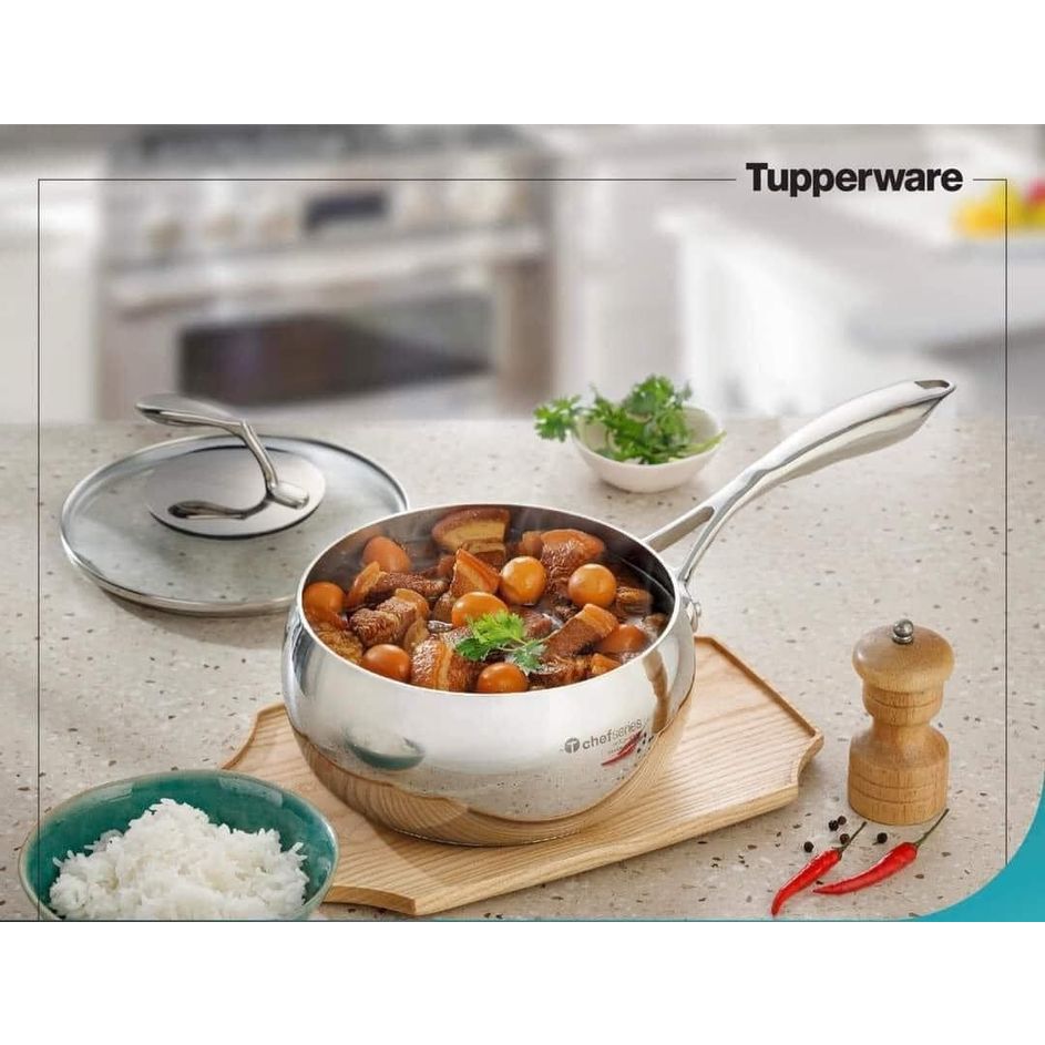 Bộ nồi chảo quánh Tupperware T Chef Series 5 lớp chính hãng | Shopee ...