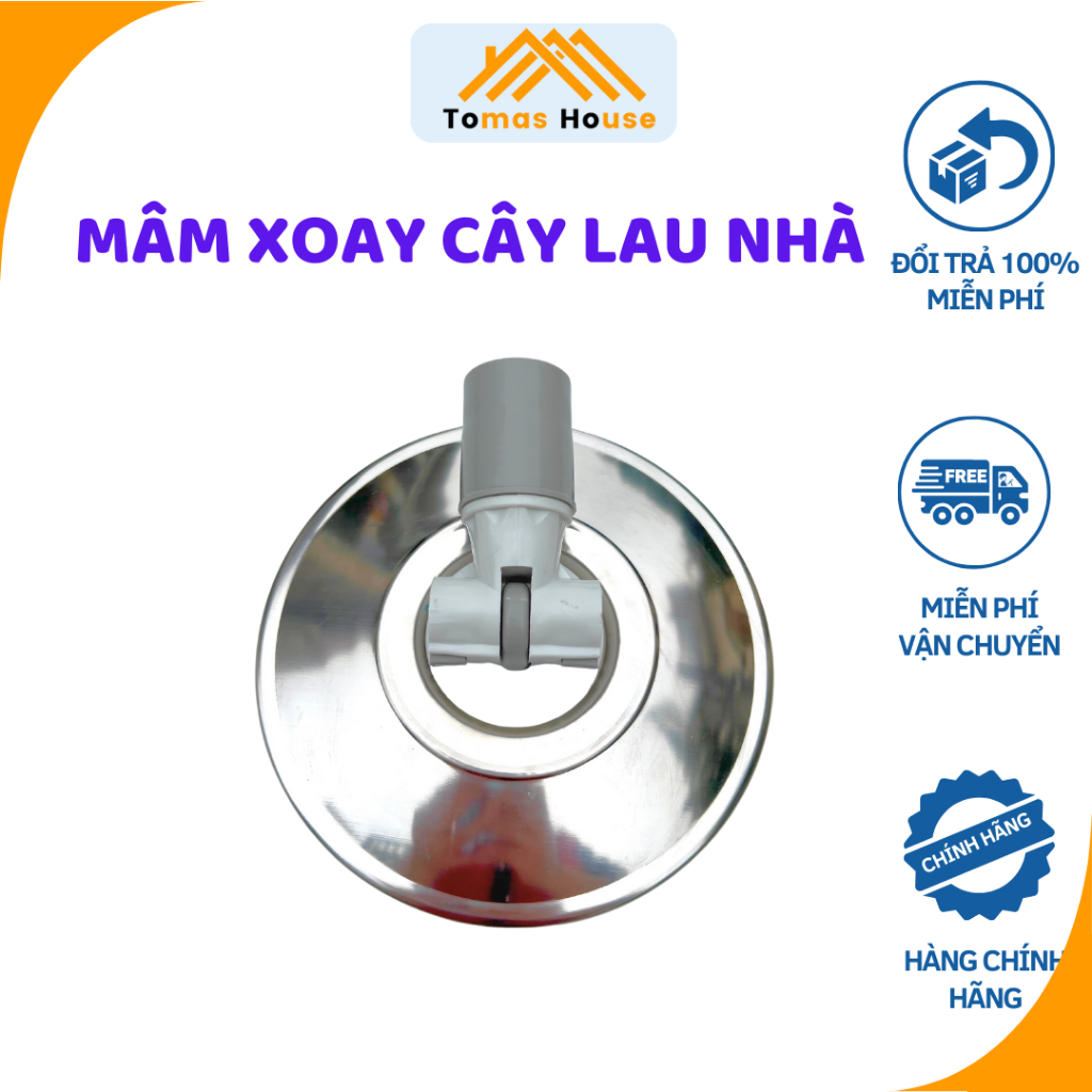 Bàn Xoay Inox Cây Lau Nhà 360 độ Mâm Xoay Inox 360 Thay Thế Chổi Lau