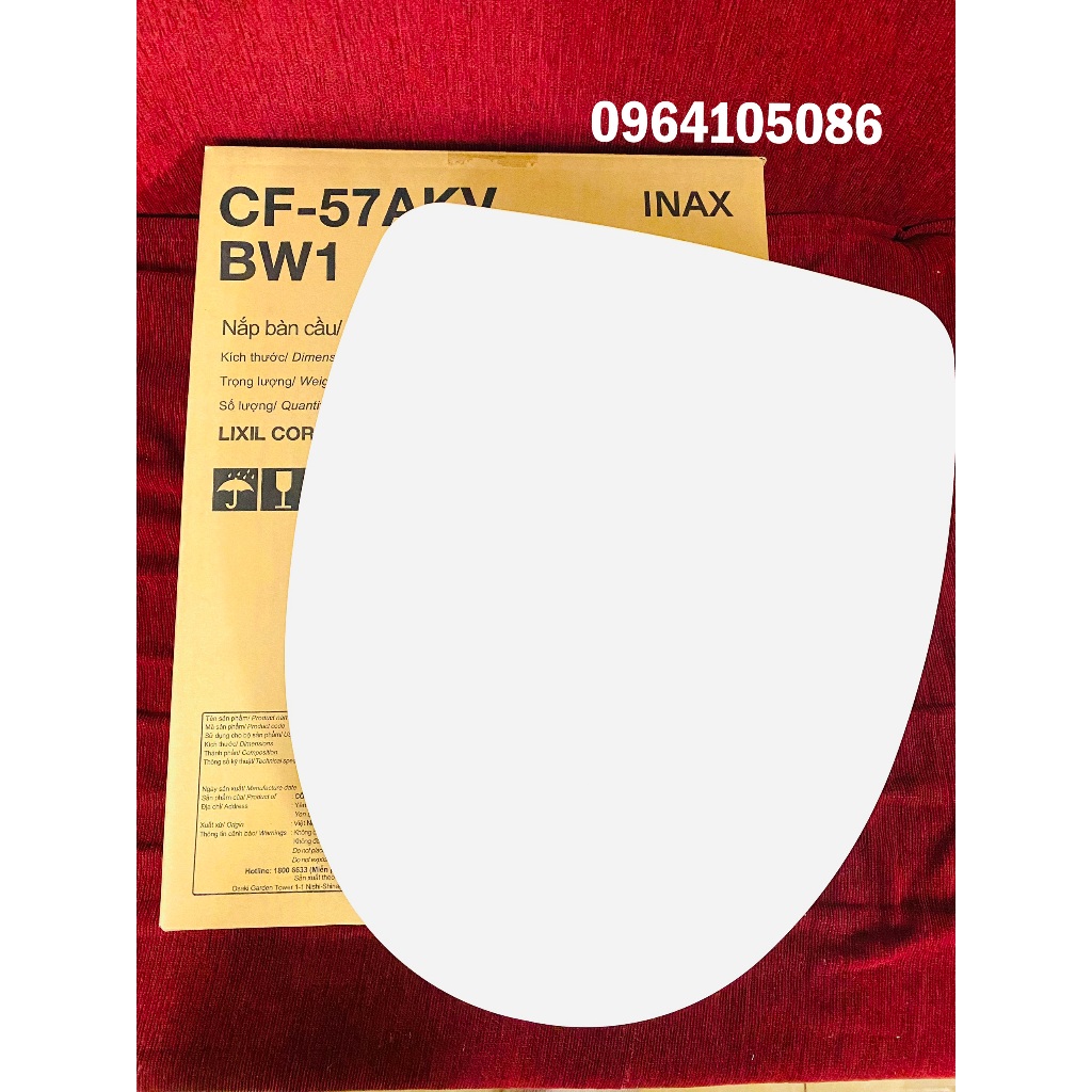 Nắp bồn cầu đóng mở êm Inax CF-57VSAK chính hãng, thay thế bàn cầu C306, C504, C333 | Shopee ...