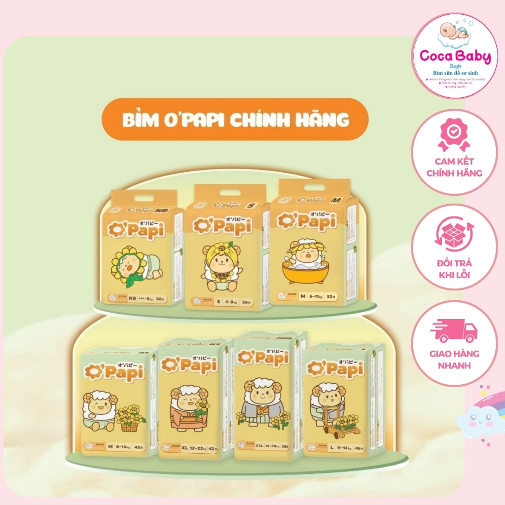 Tã/Bỉm O'papi Nhật Bản đủ size cho bé - opapi thấm hút siêu tiết kiệm ...