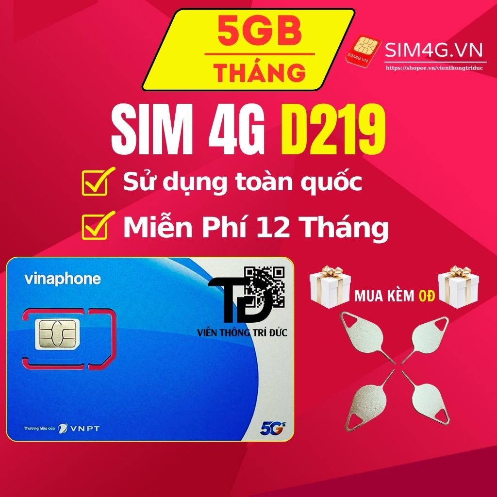 [TẶNG CHỌC SIM] Sim 4G VinaPhone 1 Năm BIG50Y/ITEL VIP12 Không Giới Hạn ...