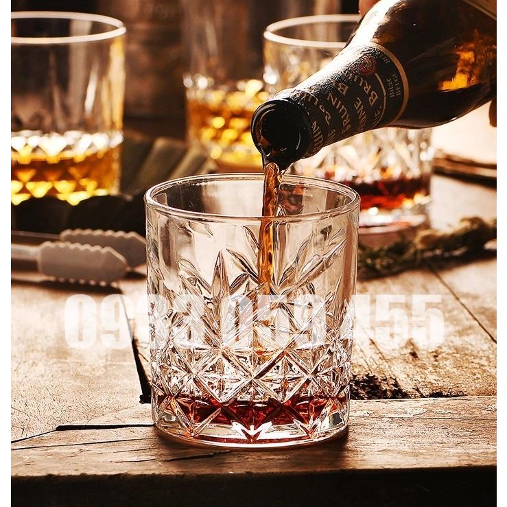 Bộ 6 ly rock uống rượu whisky, ly thủy tinh pha lê uống rượu ngoại, cốc ...