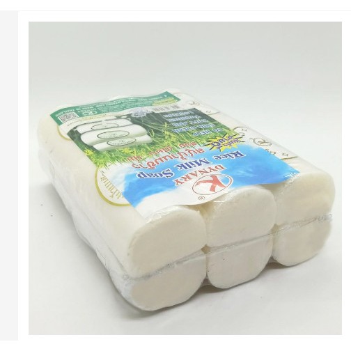 Xà phòng sữa dê / gạo DYNARY Thái Lan lốc 12 bánh 100g loại dài [Giá Sỉ ...