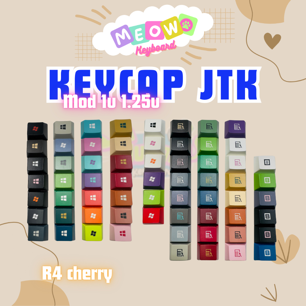 Keycap JTK | Mod Window R4 1u 1.25u | Keycap lẻ | Mod JTK | Hàng grab ...