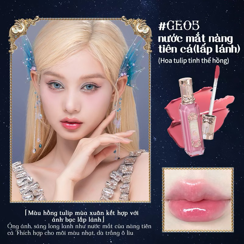 (Có sẵn) Son bóng Flower Knows Mermaid Moonlight - son bóng Tiên Cá ...