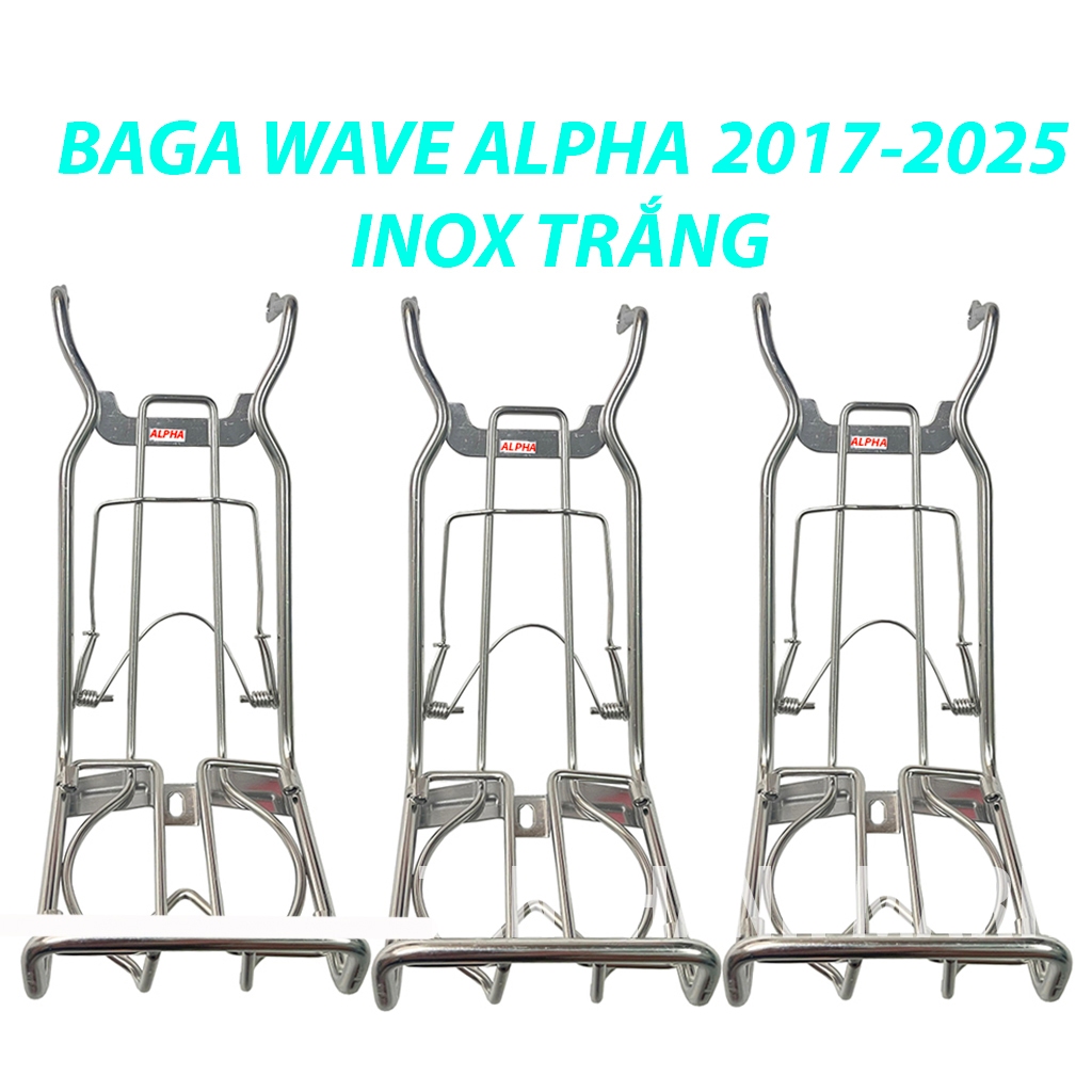 Baga Giữa Wave 110 Đời 2017-2025 Mẫu Trắng Inox 10li Cao Cấp PTTT ...
