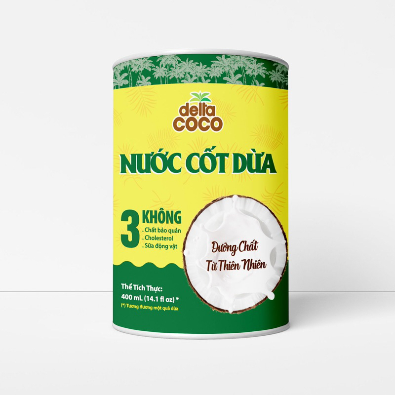Nước Cốt Dừa đậm đặc 400ml 100% Dừa sạch Bến Tre Delta Coco | Shopee ...