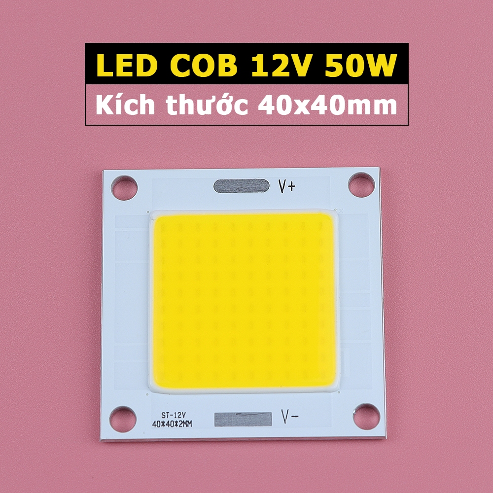 Bảng đèn Led COB 50W 40x40mm DC 12V - 14V Module Led Pane siêu sáng | Shopee Việt Nam