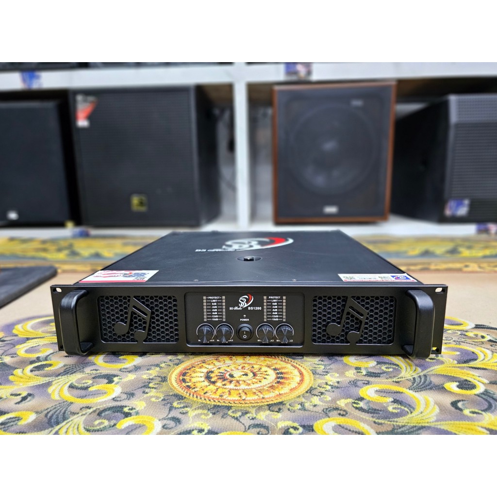 Đẩy 4 kênh BS audio BS1200 Chính Hãng công suất khủng class H | Shopee Việt Nam