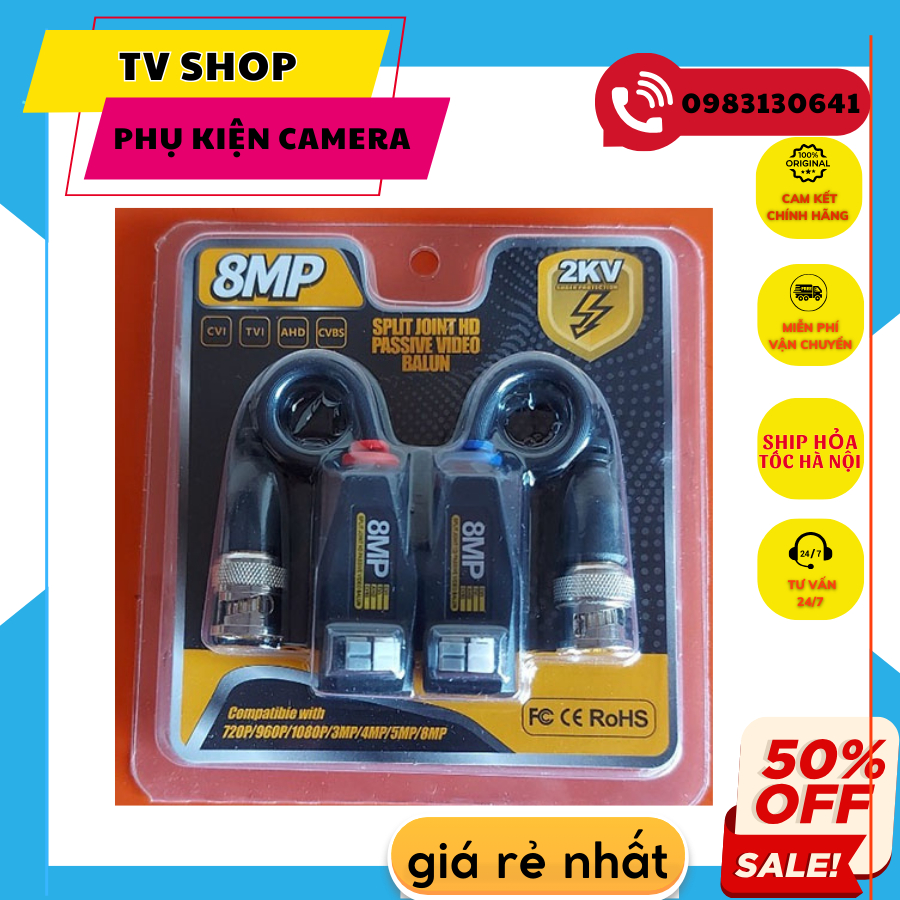 Video balun 8Mp 600M chống sét loại tốt dùng cho hệ thống camera | Shopee Việt Nam