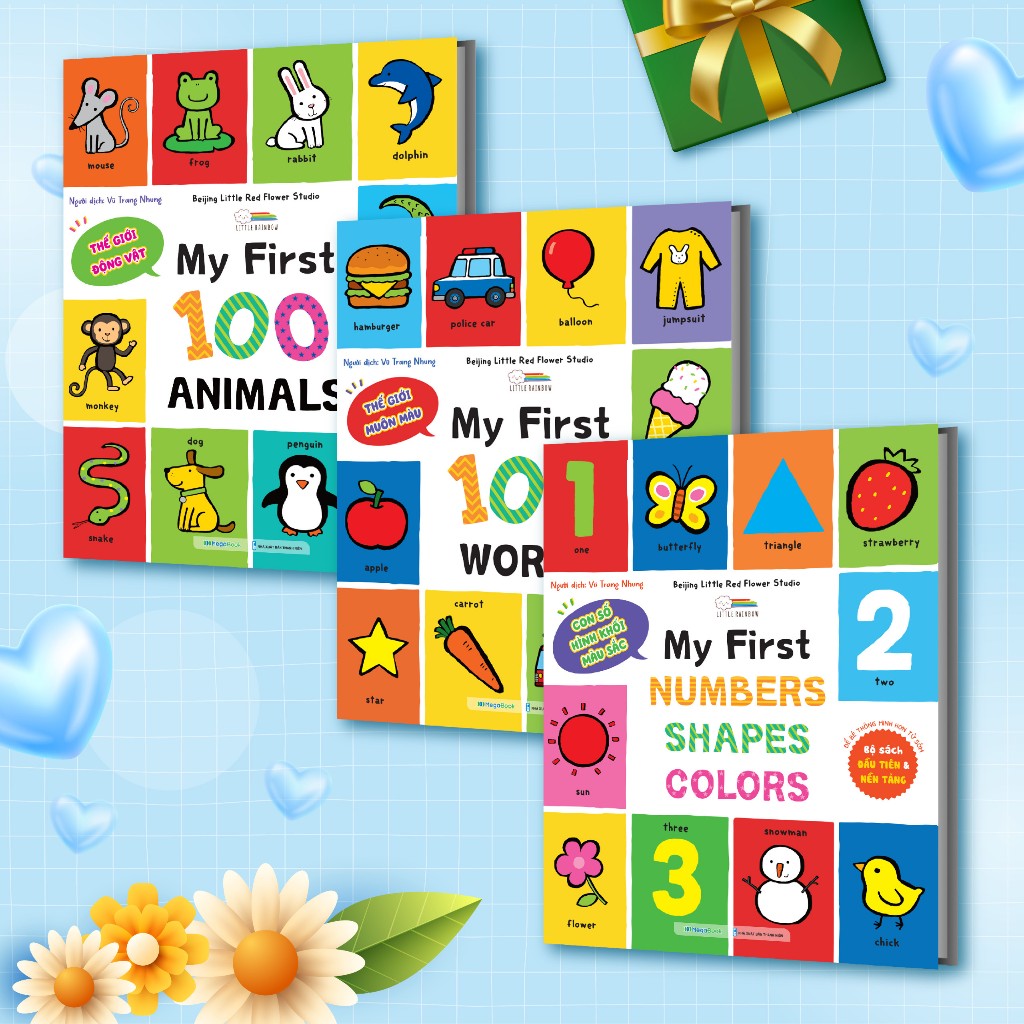 Sách Combo My First 100 Words - 100 Animals - Numbers - Shapes - Colors ...