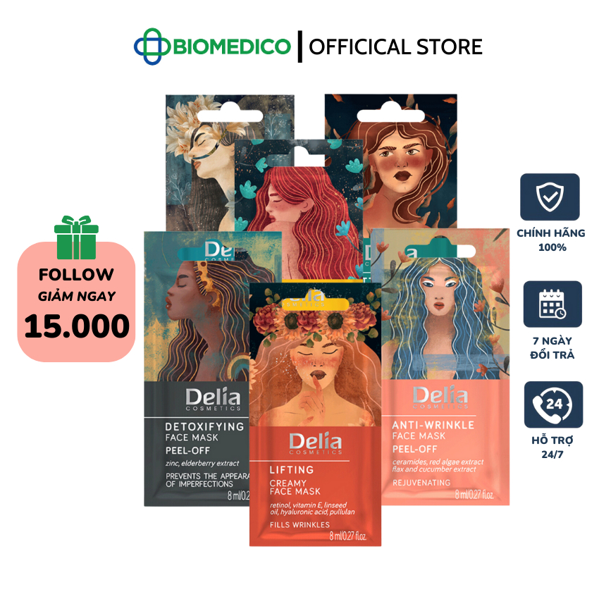 DELIA COSMETICS FACE MASK / Mặt nạ Delia Cosmetics dạng gói 8ml ...