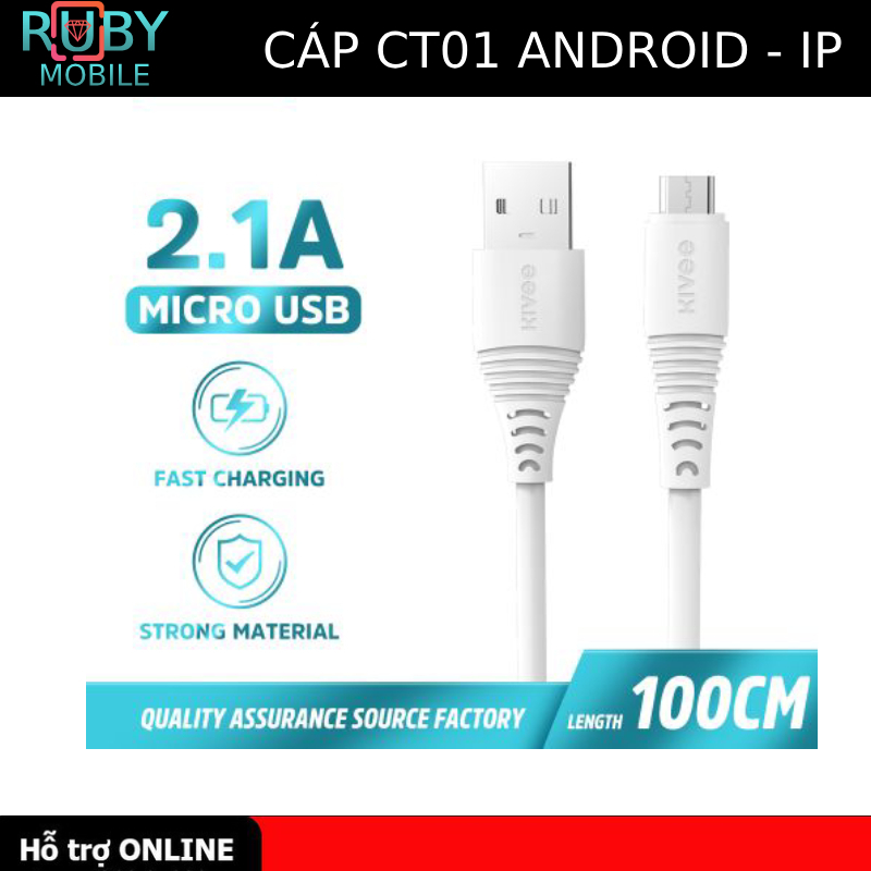 [ Ki.vee ] Dây Cáp dữ liệu CT01 cổng Micro / Type-C/ Light 1M | Shopee Việt Nam