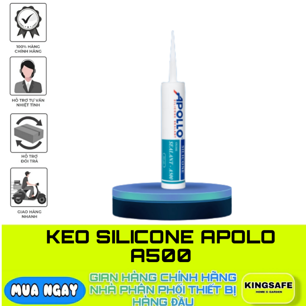 Apollo Silicone Sealant A500 TRẮNG ĐỤC - Cực phẩm chống thấm( 1 CHAI ...
