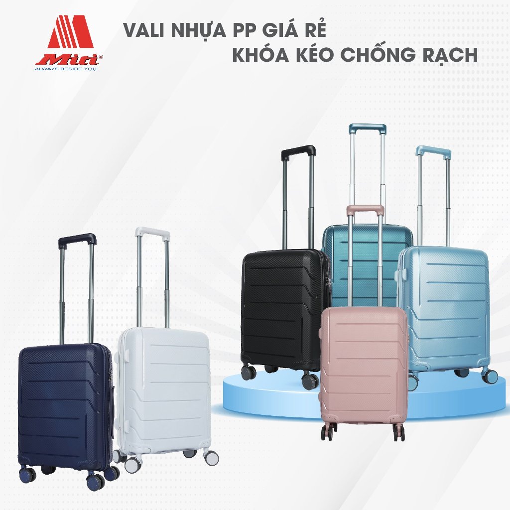 Vali kéo du lịch Miti VL513049 nhựa 20 inch hành lý xách tay bảo hành ...