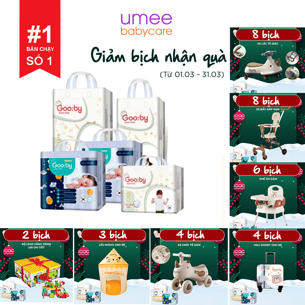 Tã/Bỉm Quần Dán Gooby/Premium Chống Tràn Hiệu Quả Đủ Size M/L/XL/XXL Cho Bé Từ 6kg - 24kg Umee ...