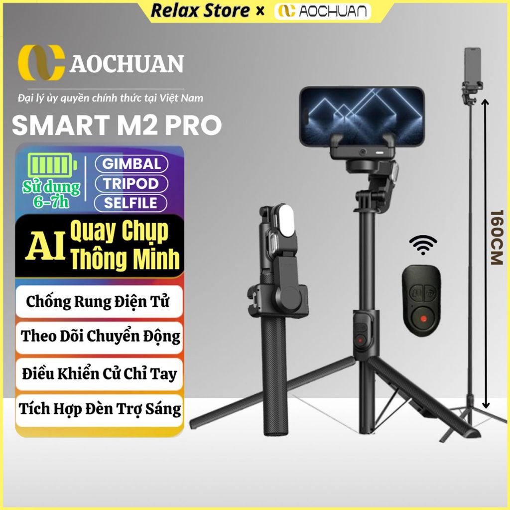 Gimbal SMART X PRO - Tích hợp sạc không dây - Pin 3200 mAh Gậy quay ...