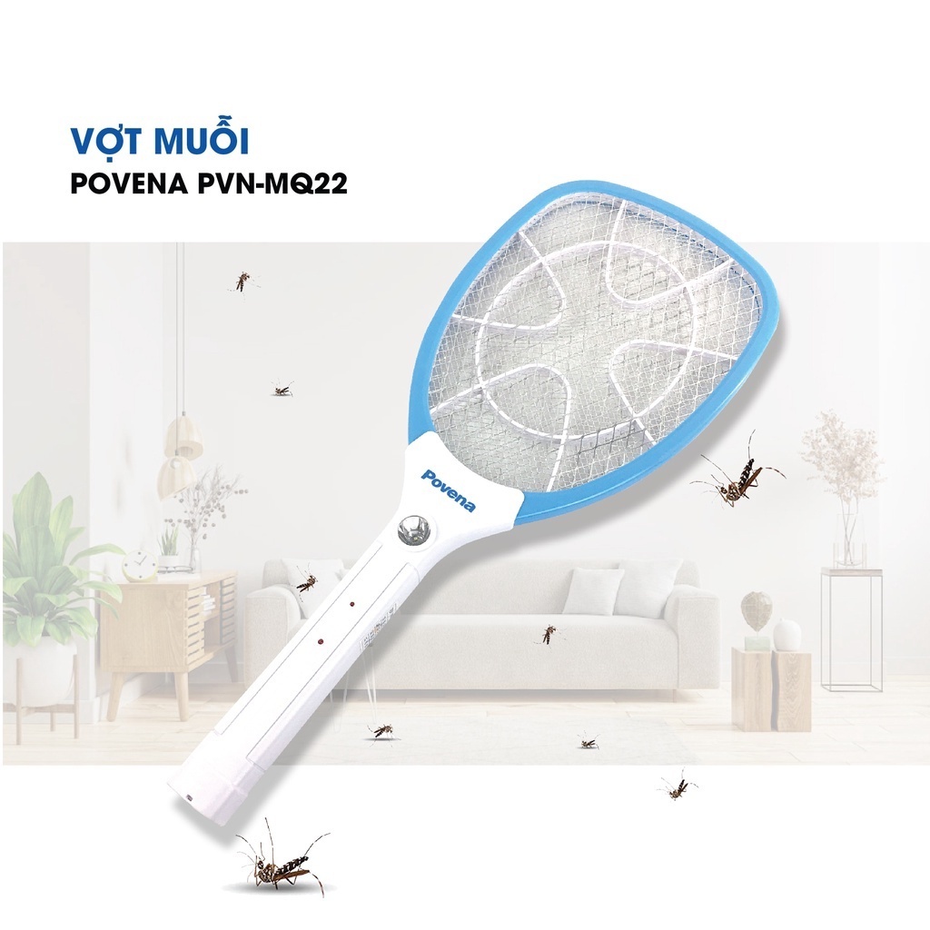 Vợt muỗi điện cao cấp Povena PVN-MQ22 Bảo hành 12 tháng | Shopee Việt Nam