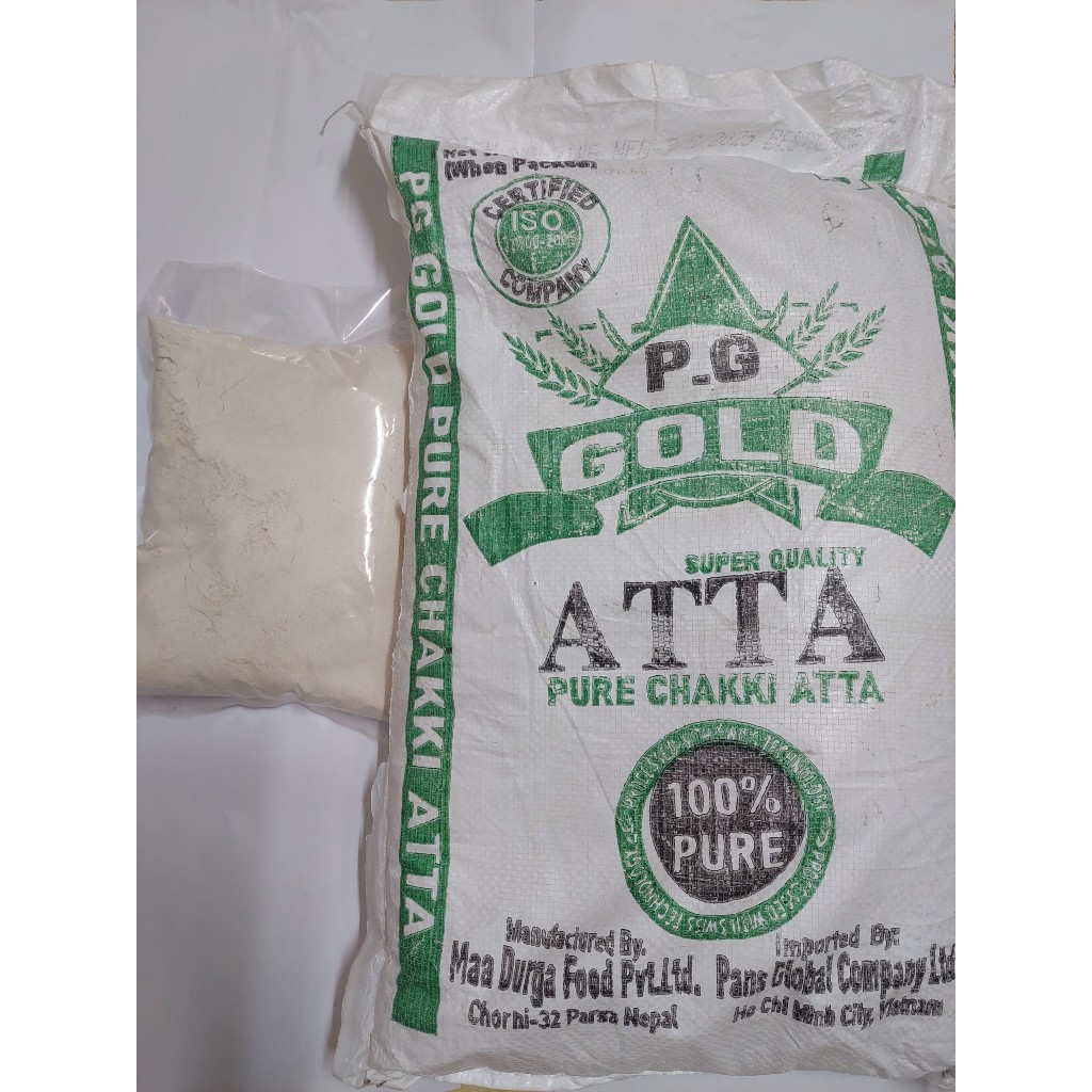 indian atta (wheat flour) PG gold brand - bột làm bánh India atta (5kg ...