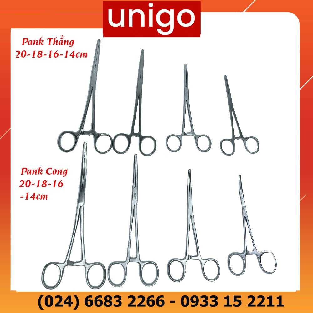 PANH Y TẾ CÁC SIZE (Pen y tế) 12,14,16,18,20cm, Cong Thẳng, Có mấu ...