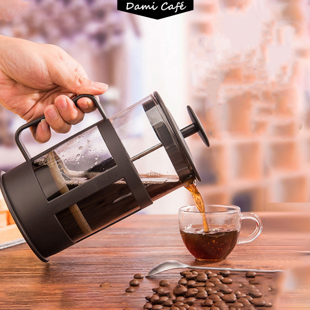 Bình pha cà phê kiểu pháp 350/600ml french press ấm pha cà phê trà thủy tinh Bình pha trà French ...