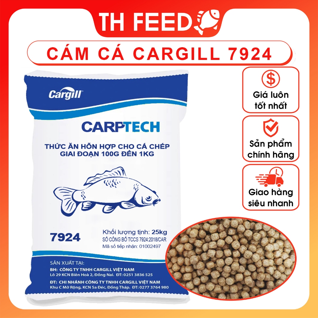 [LOẠI NGON] 1kg Cám cá Cargill 7924, 30 độ đạm, dùng cho cá cảnh, cá ...