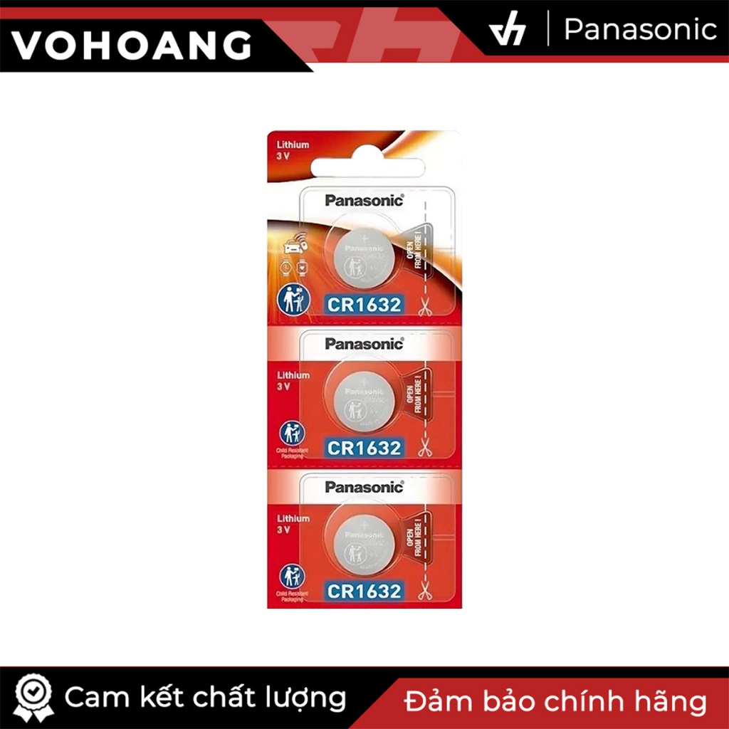 Bộ 3 Pin Panasonic CR1632 Lithium 3V / DL1632 / ECR1632 / GPCR1632 ...