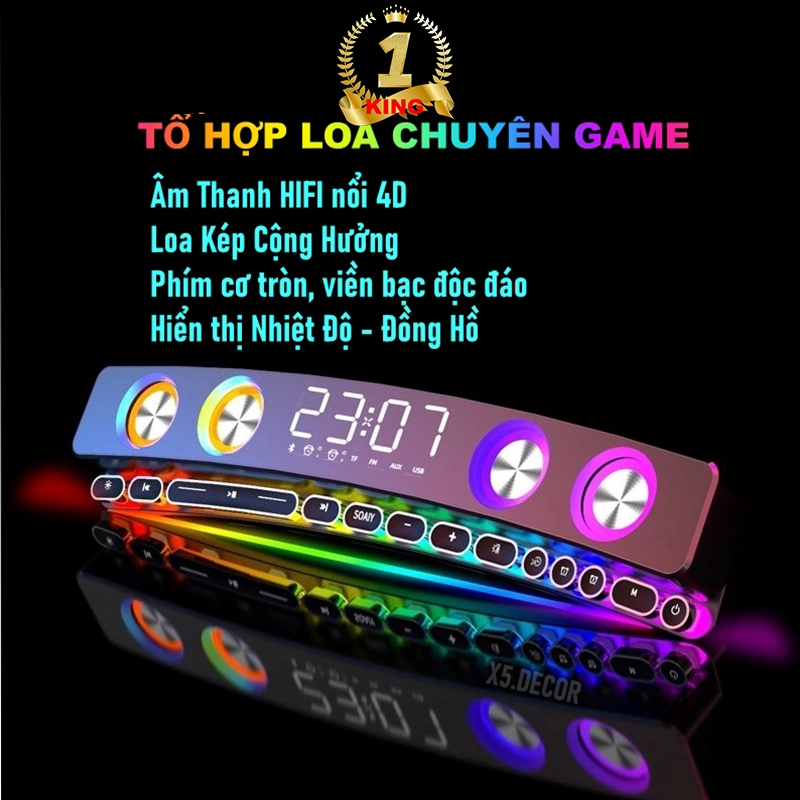 Loa Bluetooth LED RGB quang phổ 10 chế độ Led cao cấp - Tích hợp Đồng ...