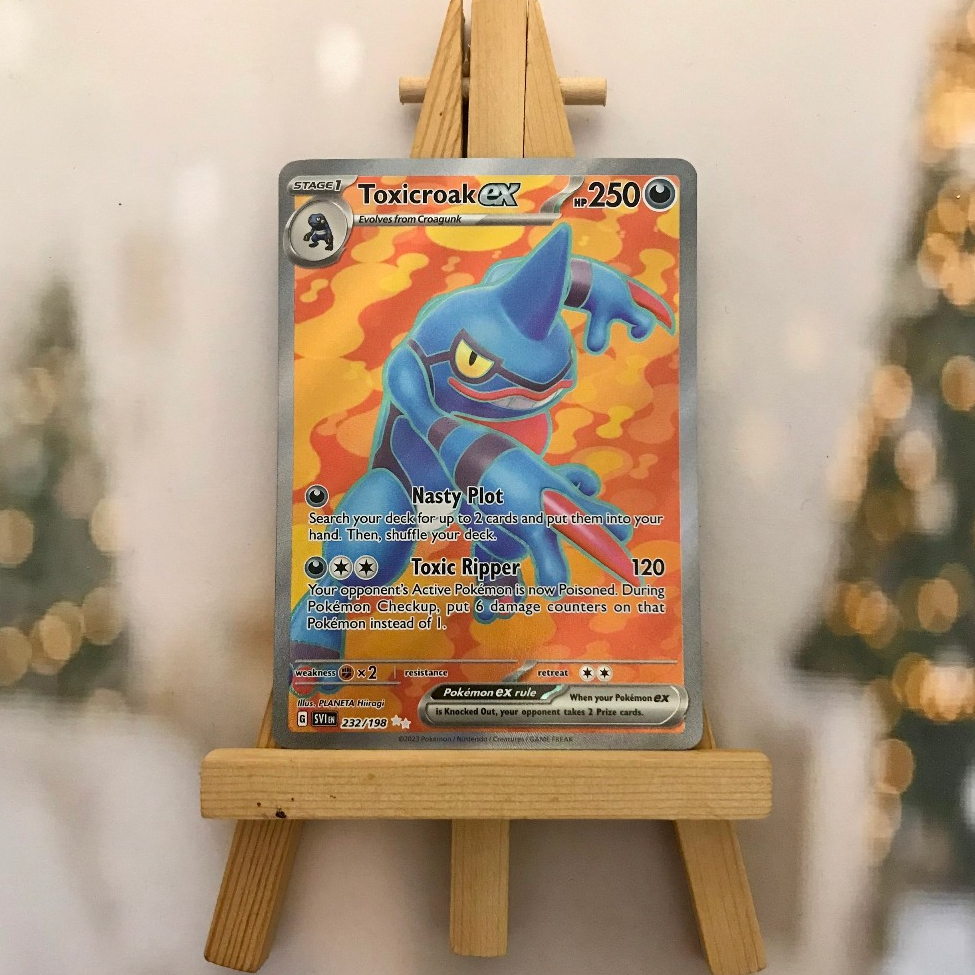 Thẻ Hình Pokemon Toxicroak Ex 232198 Bài Lẻ Full Art Secret Rare Tiếng Anh Chính Hãng