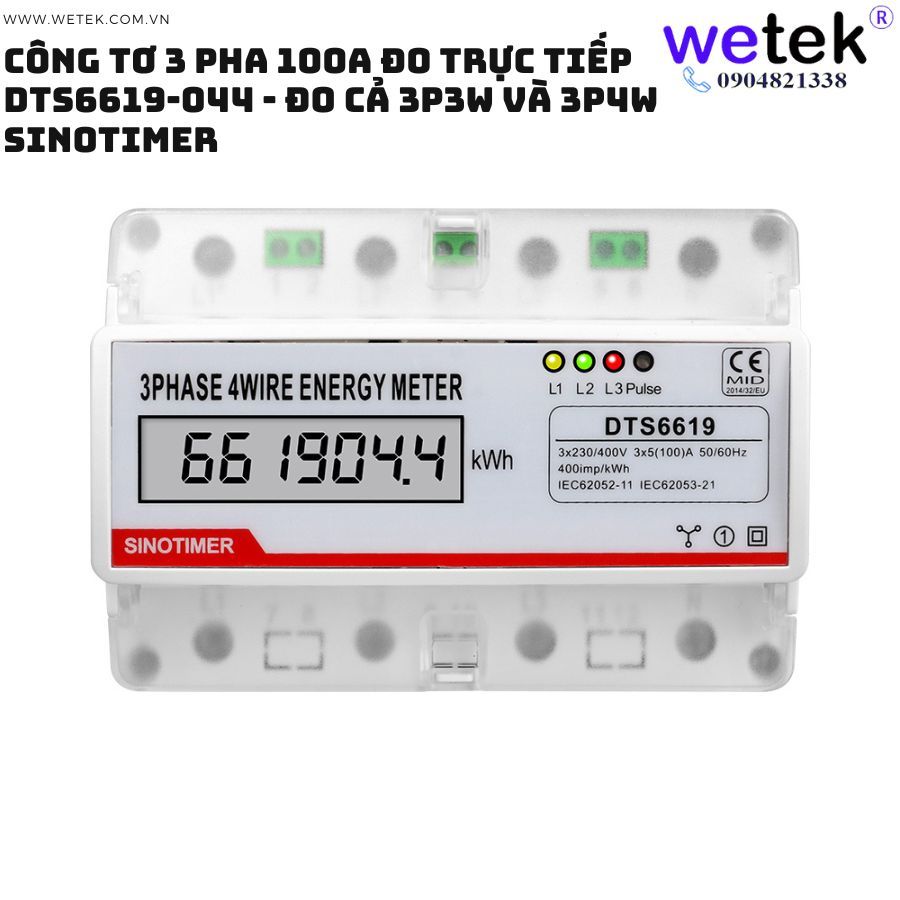 CÔNG TƠ 3 PHA 100A ĐO TRỰC TIẾP DTS6619-044 100A ĐO CẢ 3P3W VÀ 3P4W SINOTIMER | Shopee Việt Nam