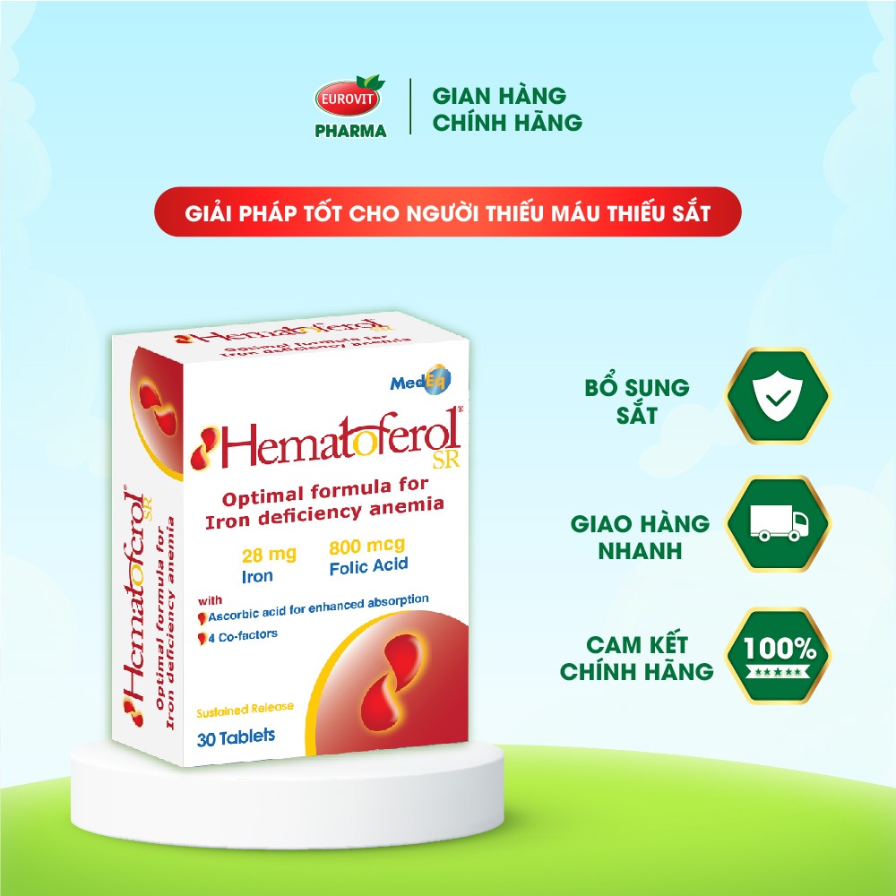 Viên Uống Bổ Sung Sắt Folic Acid Cho Bà Bầu Hematoferol Bổ Máu Giúp Cải ...