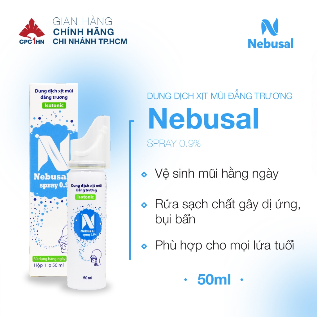 Dung Dịch Nước Muối Xịt Mũi CPC1HN NEBUSAL SPRAY 0,9% - Lọ 50 ml ...