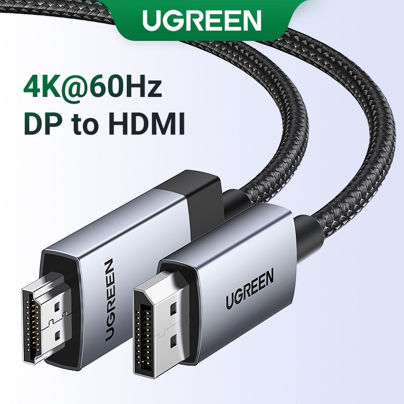 Cáp Displayport to HDMI Ugreen 4K60Hz 15773 15774 DP119 10238 10239 10202 10203 10204 Chính hãng ...