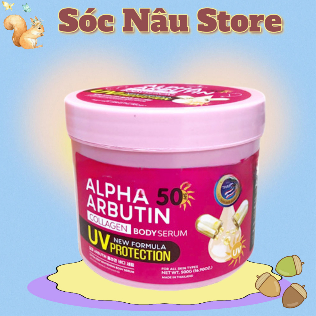 [Chuẩn Thái] Kem Dưỡng Trắng Da Chống Nắng Alpha Arbutin SPF 50+ New UV Cream Protection 500ml ...