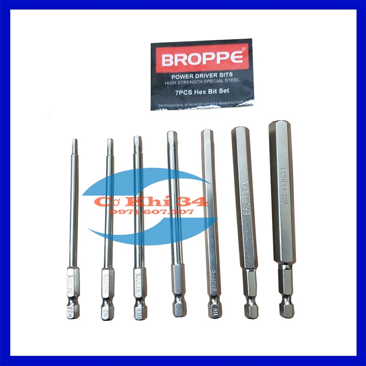 Bán lẻ - Mũi bắn lục giác cho máy khoan, bắn vít hãng BROPPE dài 100mm-150mm | Shopee Việt Nam