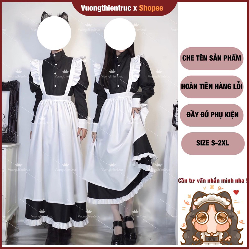 Maid dài cosplay dành cho nam nữ [SẴN] | Shopee Việt Nam
