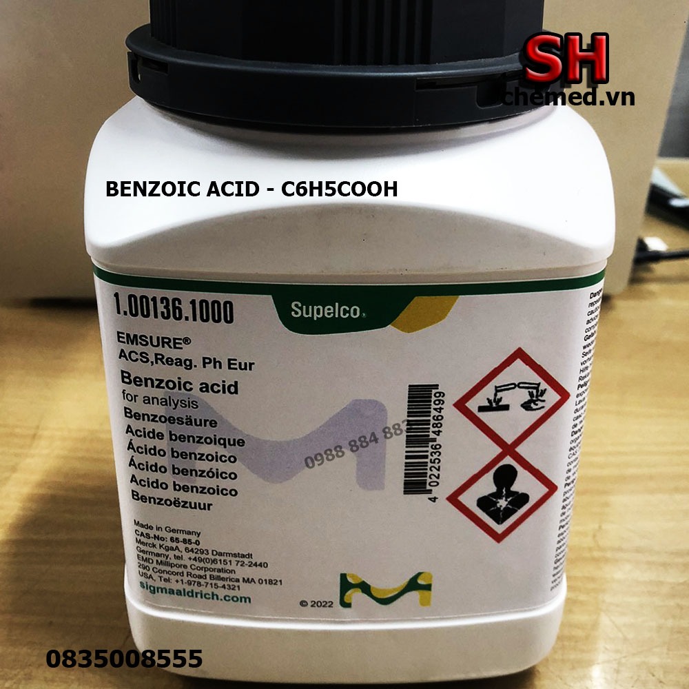 Hóa chất C6H5COOH - Benzoic acid dùng trong thí nghiệm(chai 1kg ...
