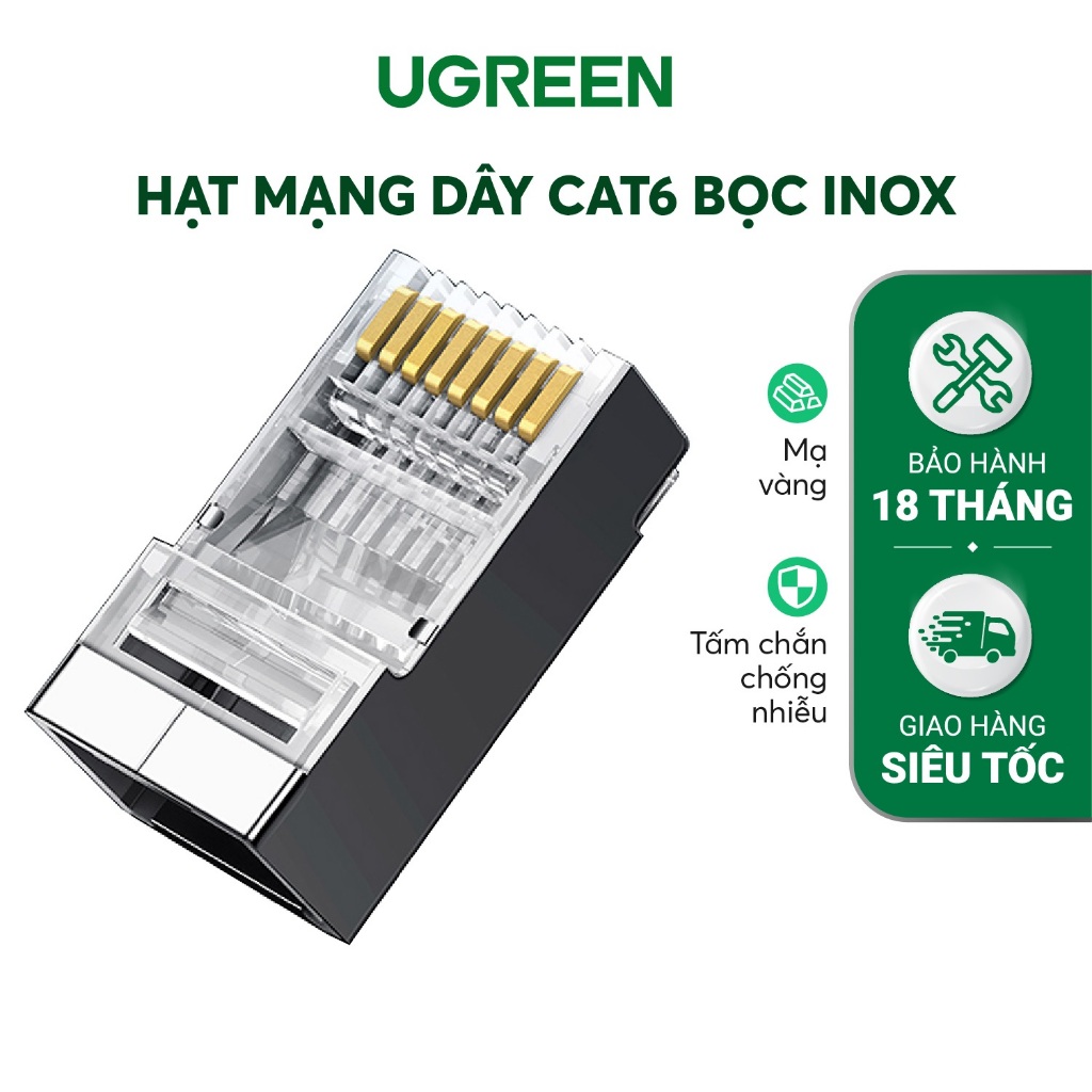 Túi 10 Hạt Mạng Ugreen 20333 Chuẩn CAT6 Bọc Inox Chống Nhiễu - Hàng Chính Hãng .. | Shopee Việt Nam